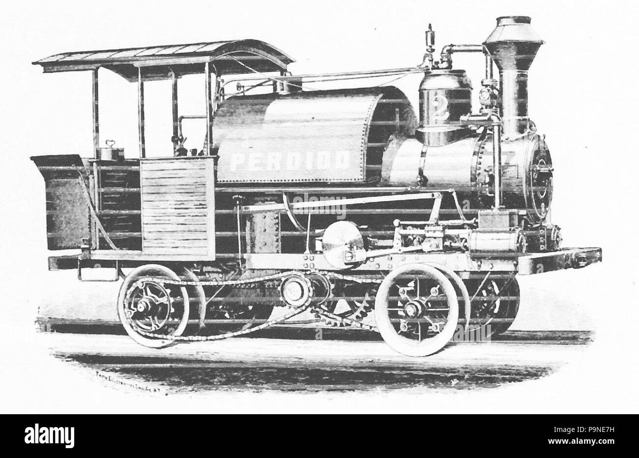 4 "Perdido", a pole road locomotive Stock Photo - Alamy