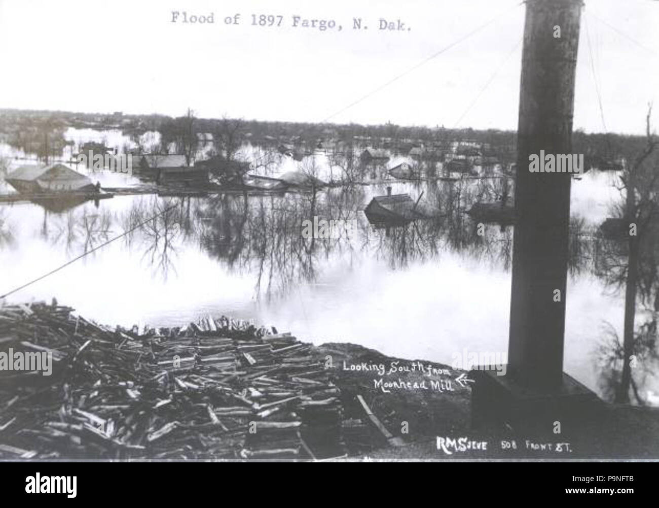 24 1897 Red River Flood - Moorhead Mill Stock Photo - Alamy