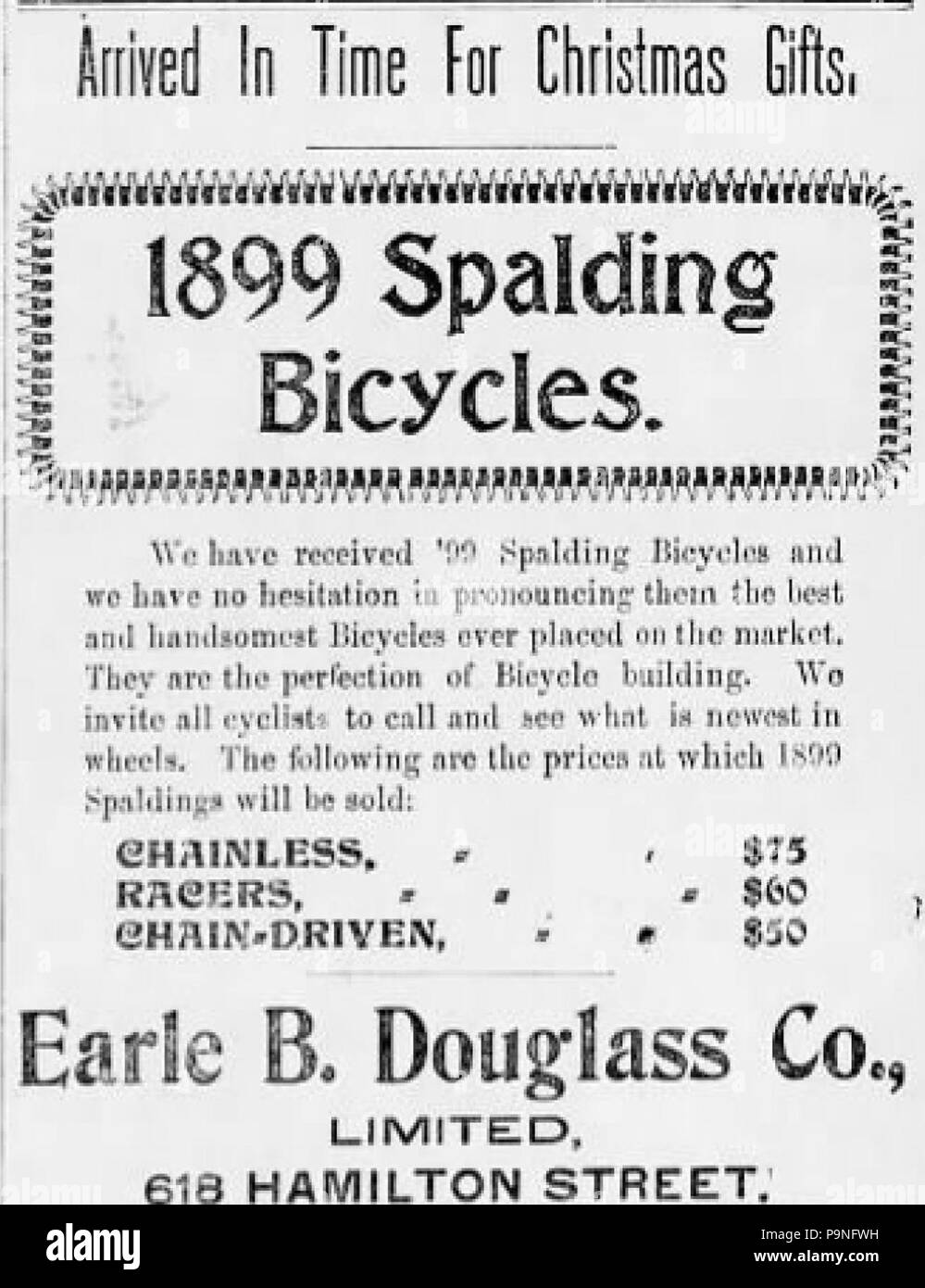 24 1898 - Earle B Douglass Company Newspaper Ad Allentown PA Stock ...