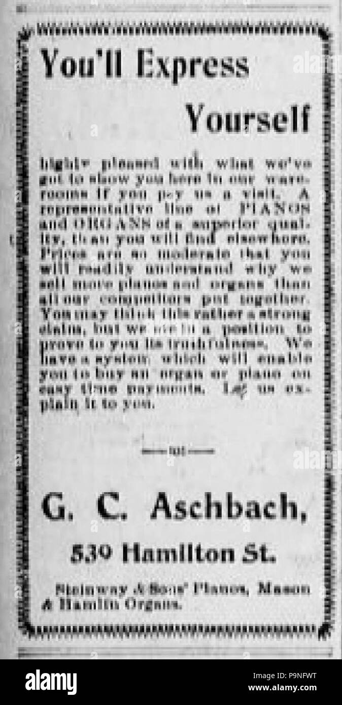 Victorian newspaper ads hi-res stock photography and images - Alamy