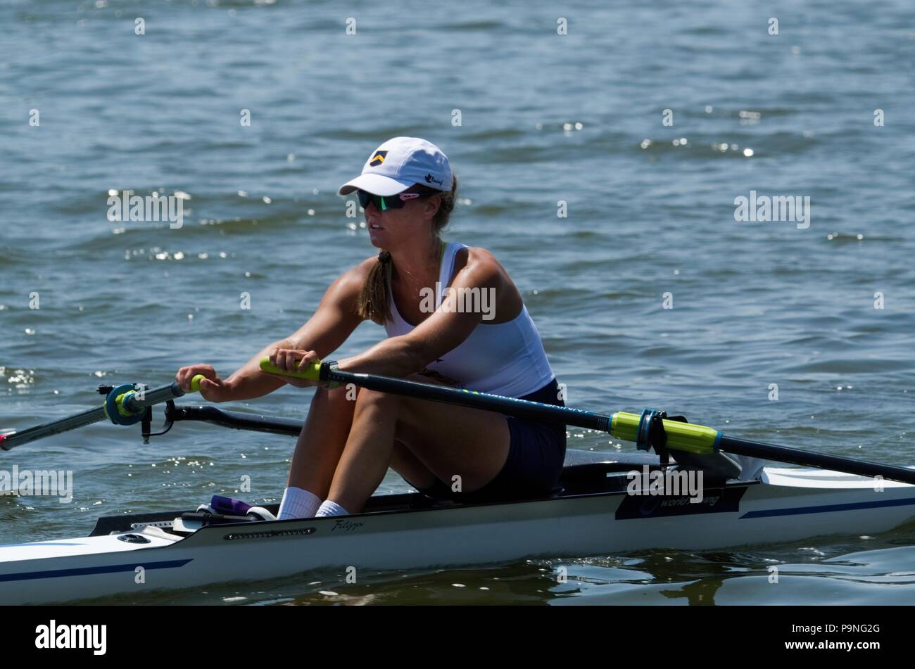 us rowing championships singles Cooper river Stock Photo - Alamy