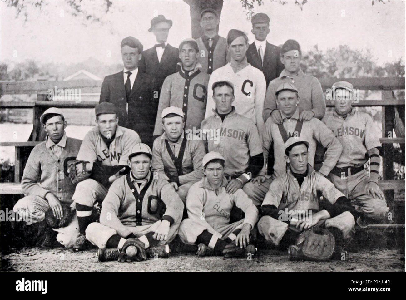 29 1909 Clemson Tigers baseball team (Taps 1910 Stock Photo - Alamy