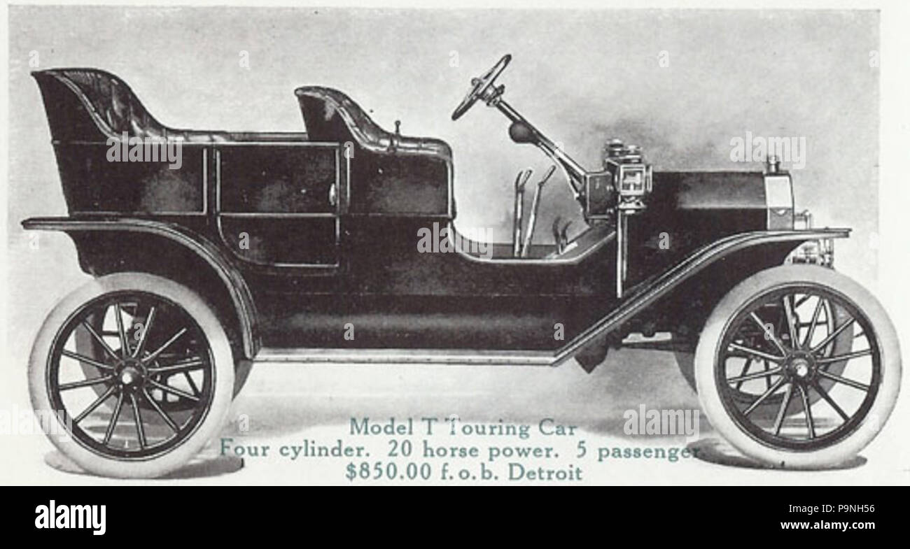 29 1909 Ford Catalog - Model T Touring Car - Right Side Stock Photo - Alamy