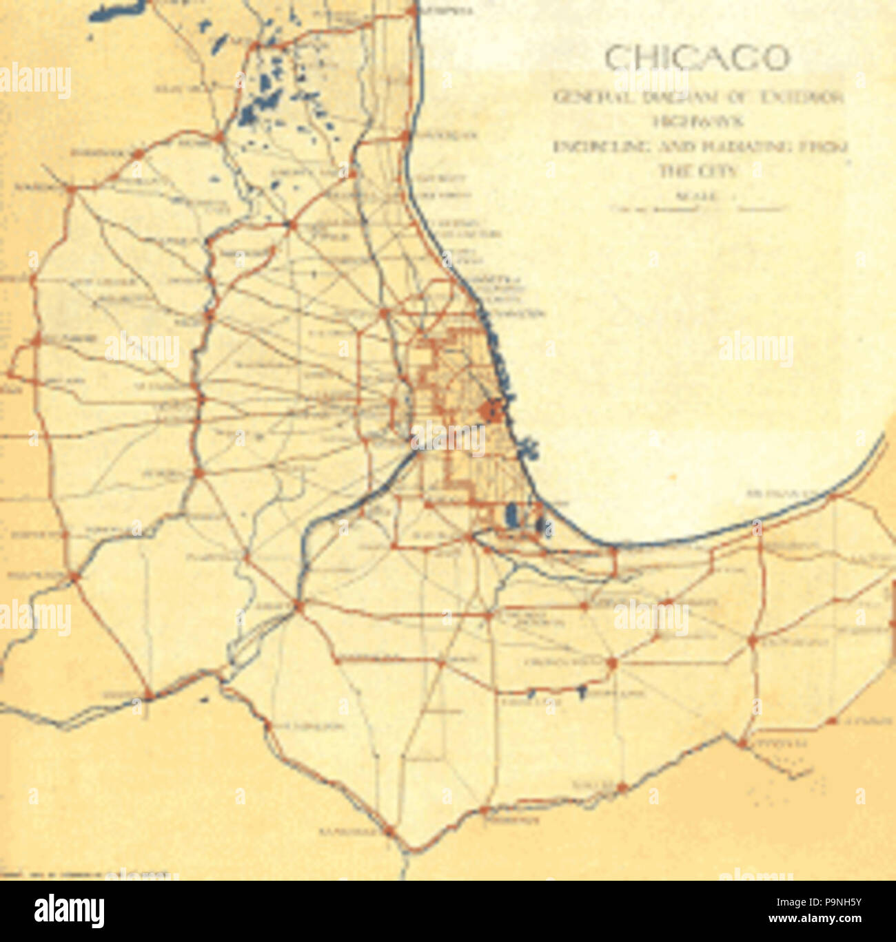 29 1909 Plan of Chicago Stock Photo - Alamy