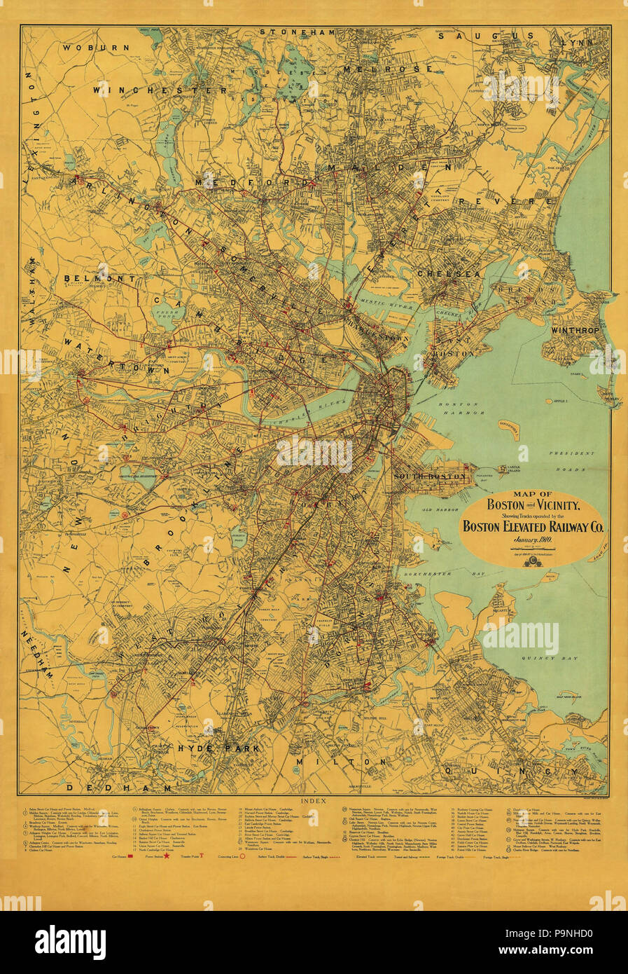 30 1910 BERy system map Stock Photo - Alamy