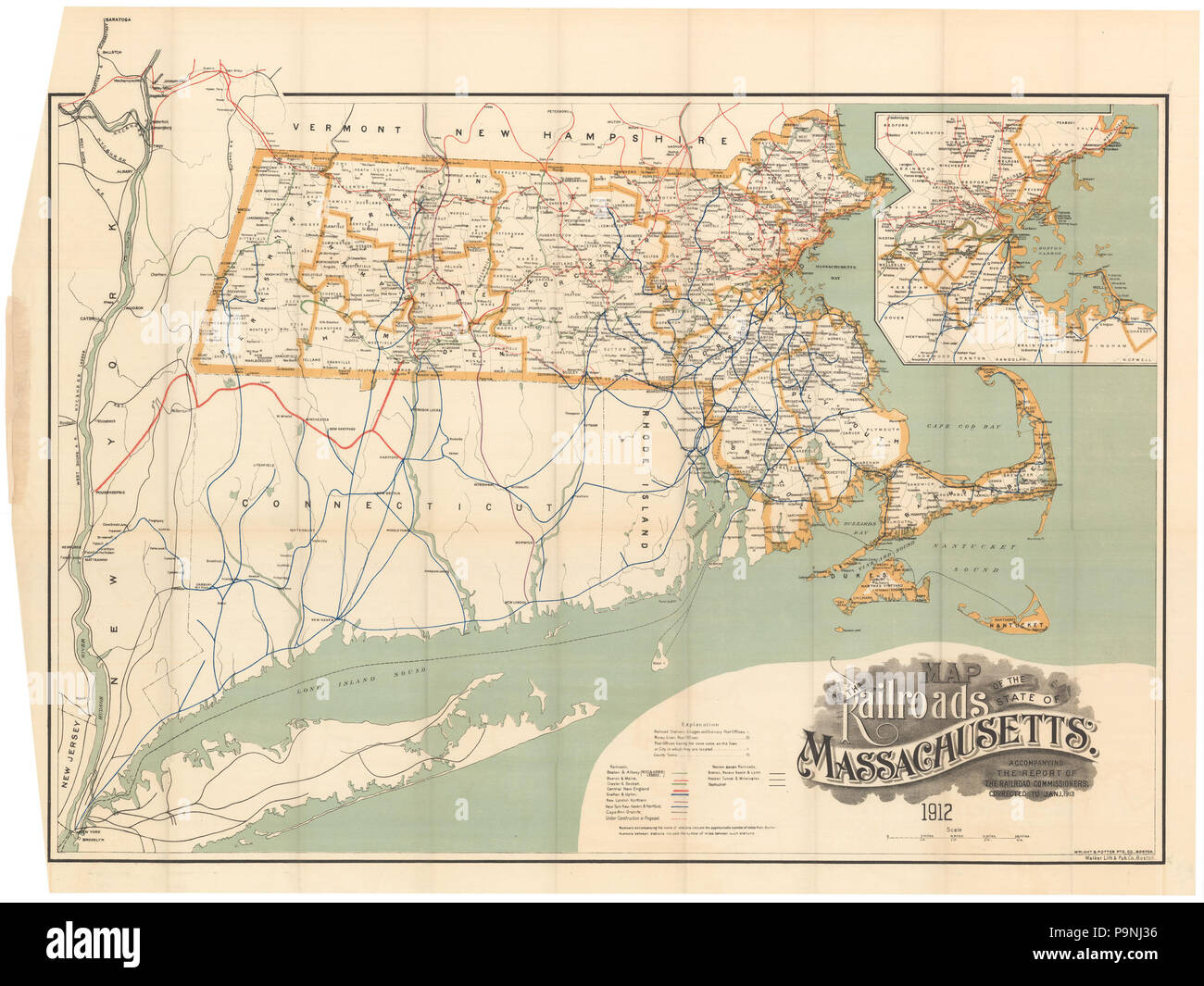 Railroads map hi-res stock photography and images - Alamy