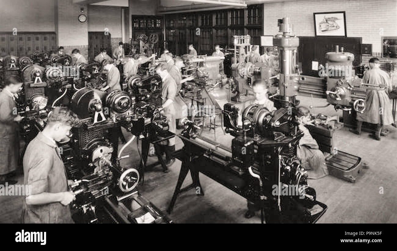 35 1917 - Allentown High School Machine Shop Allentown PA Stock Photo ...