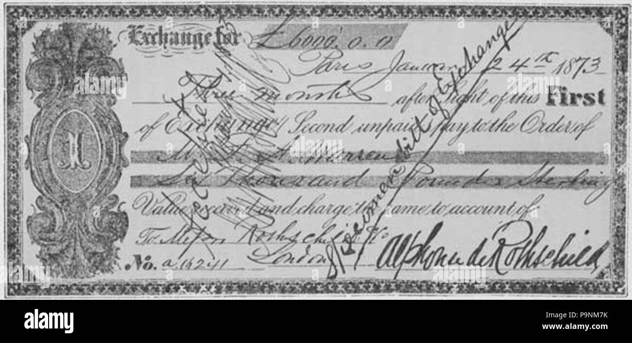 76 A bill of exchange used in 1873 in England Stock Photo - Alamy