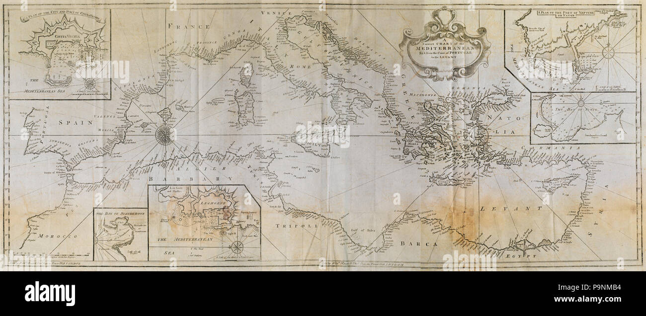 Mediterranean sea map hi-res stock photography and images - Alamy