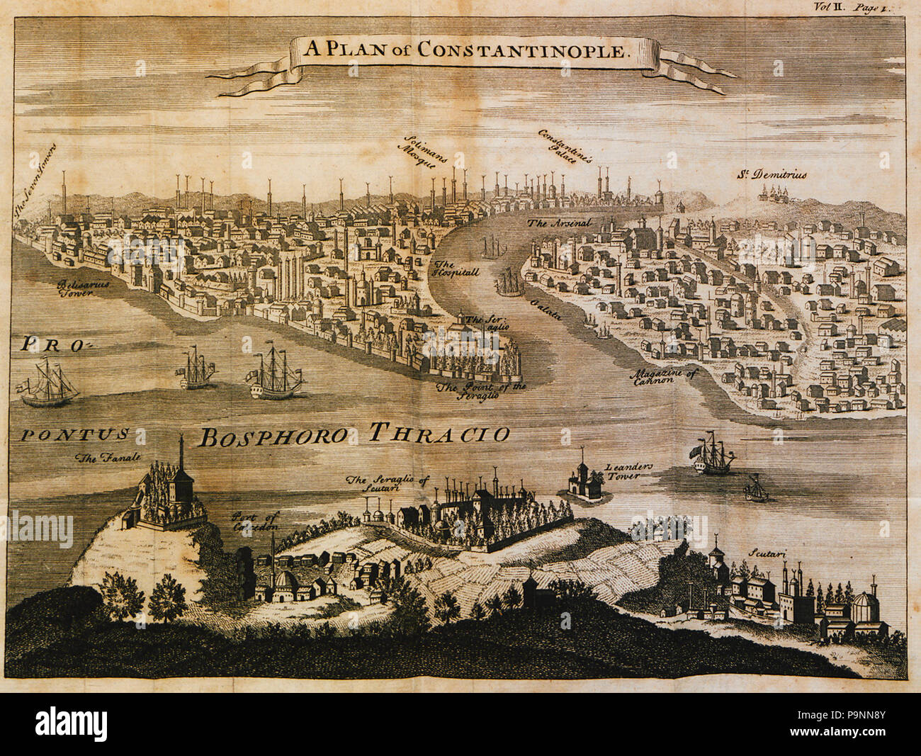Constantinople map byzantine hi-res stock photography and images - Alamy