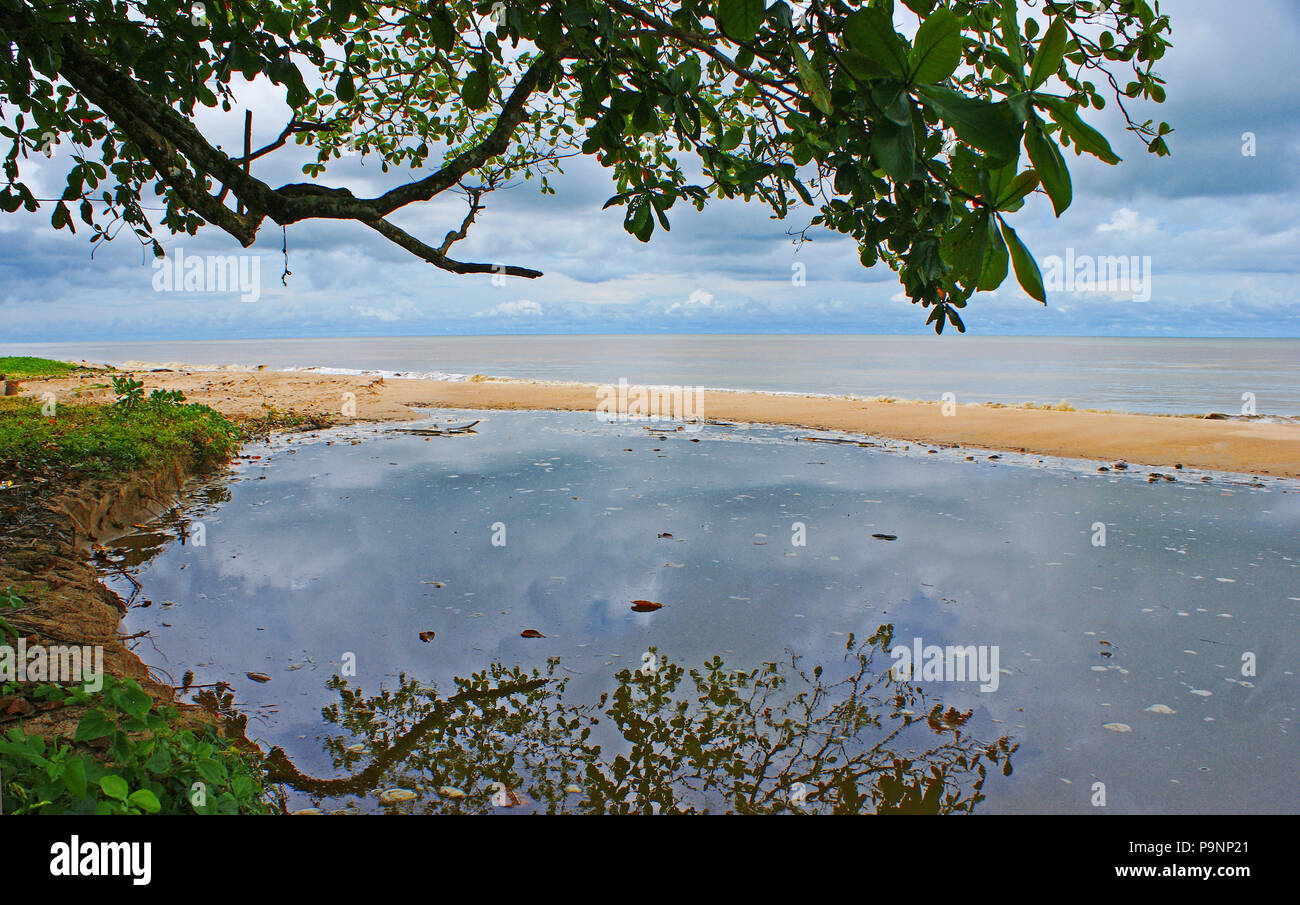 Pantai Tanah Hitam Beach, Sambas, West Kalimantan, Indonesia Stock ...