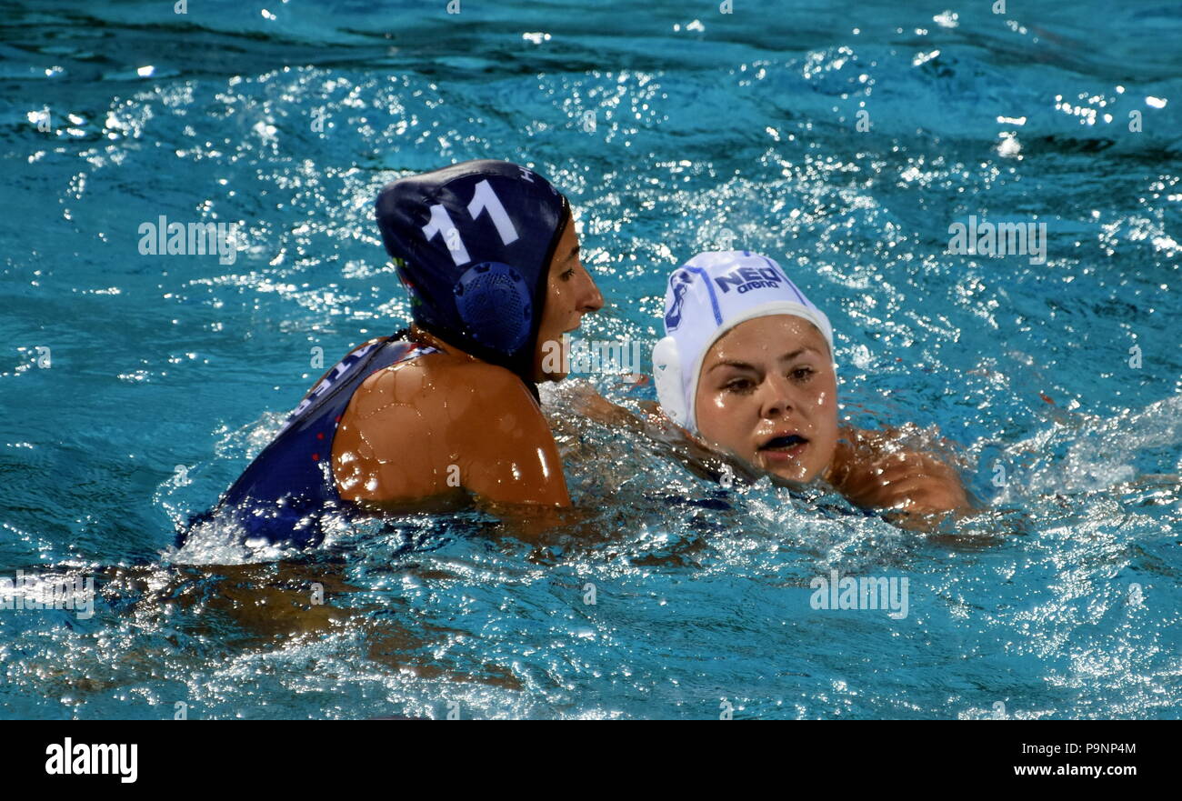 Budapest, Hungary - Jul 20, 2017. CSABAI Dora (HUN) plays against ...