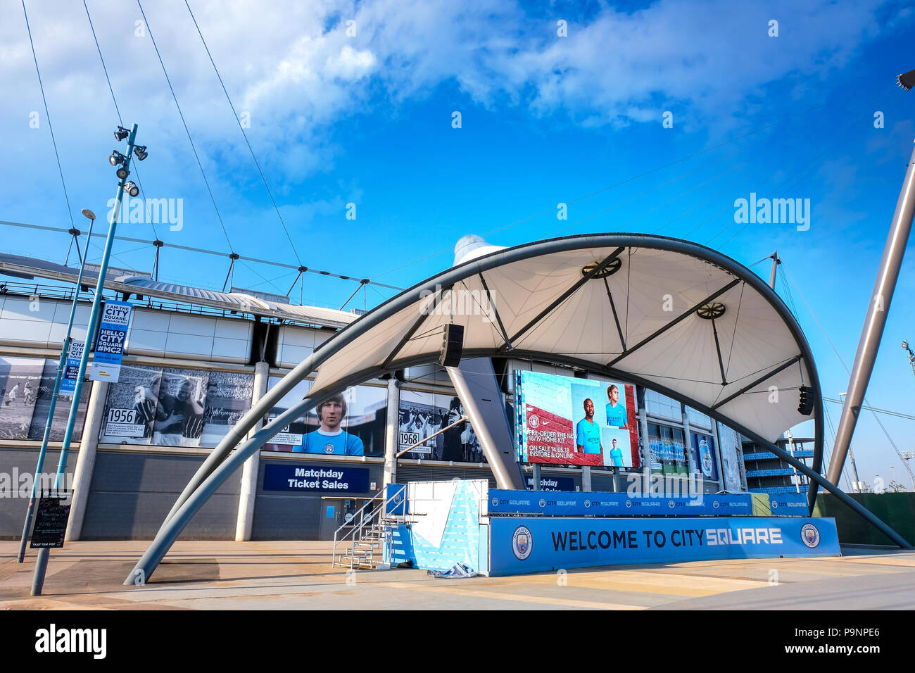 MANCHESTER, UNITED KINGDOM - MAY 19 2018: Manchester City Football Club ...