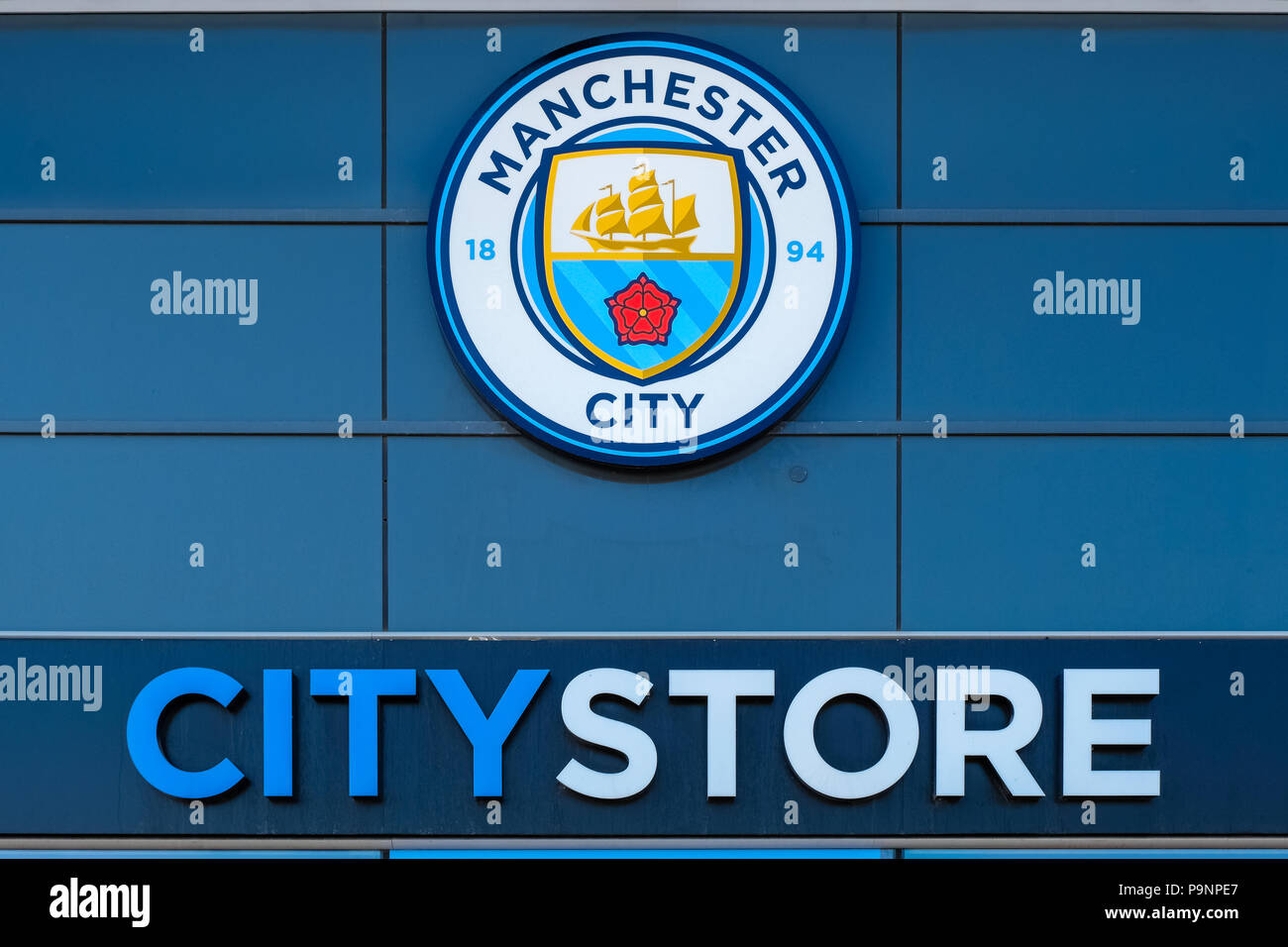 MANCHESTER, UNITED KINGDOM - MAY 19 2018: Manchester City Football Club ...