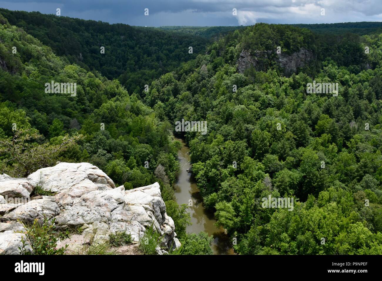 Mountain gorge overlook Stock Photo - Alamy