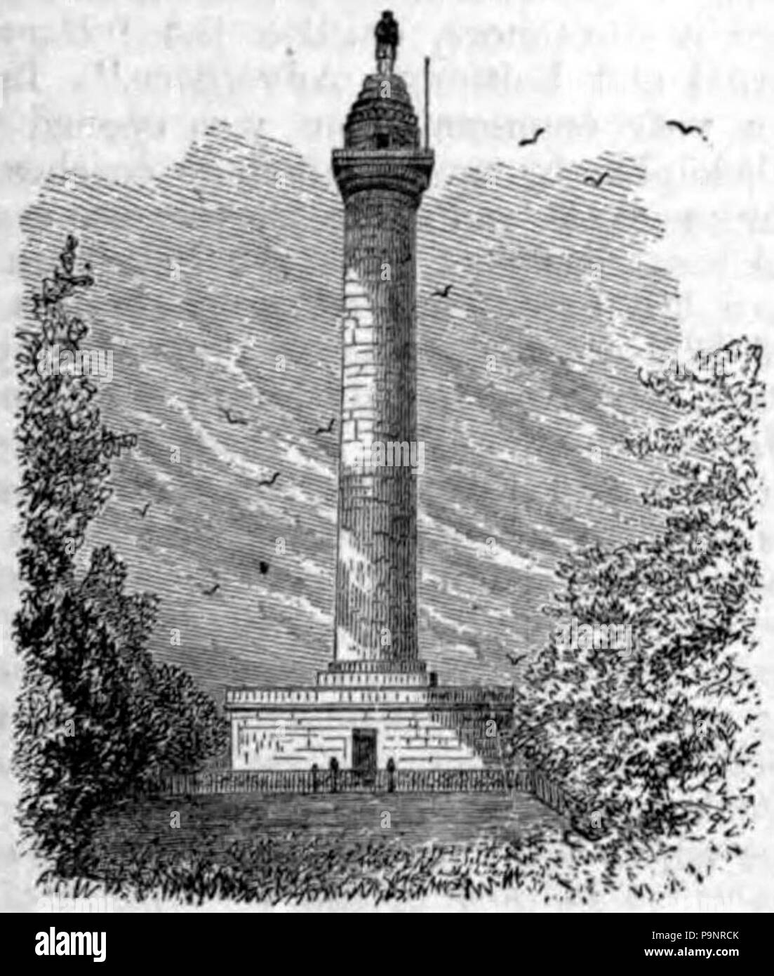 Washington monument baltimore Black and White Stock Photos & Images - Alamy