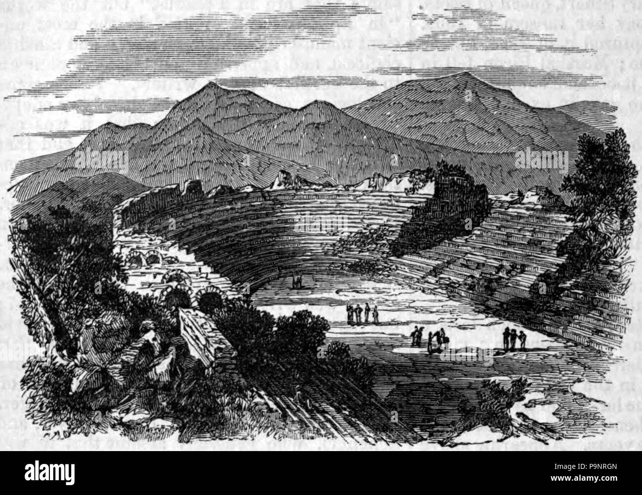 . Drawing of the amphitheatre ruins at Ephesus . published 1879 121 ...