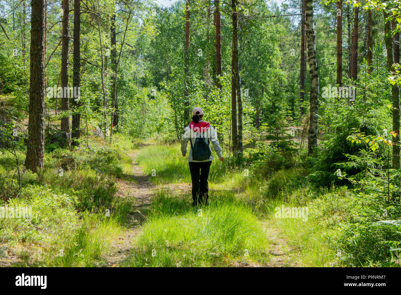 Person walking seen from behind hi-res stock photography and images - Alamy