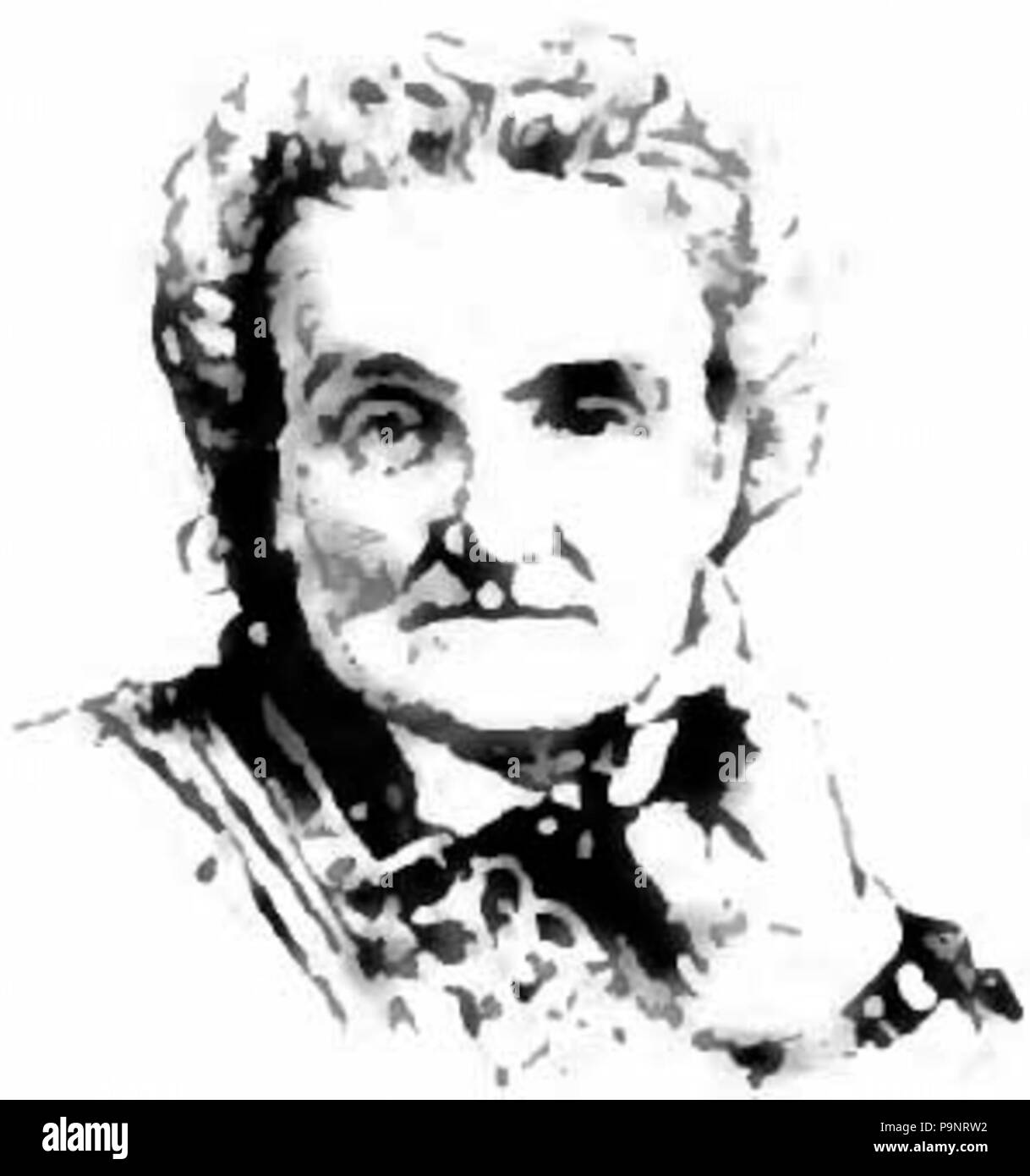 . English: Portrait drawing of American stage actress Charlotte ...