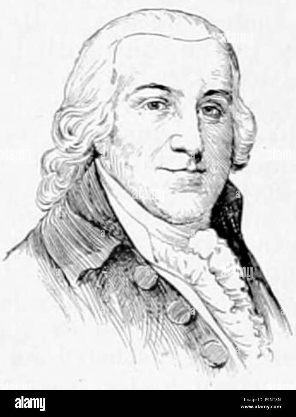 . Portrait drawing of United States statesman Edward Rutledge ...