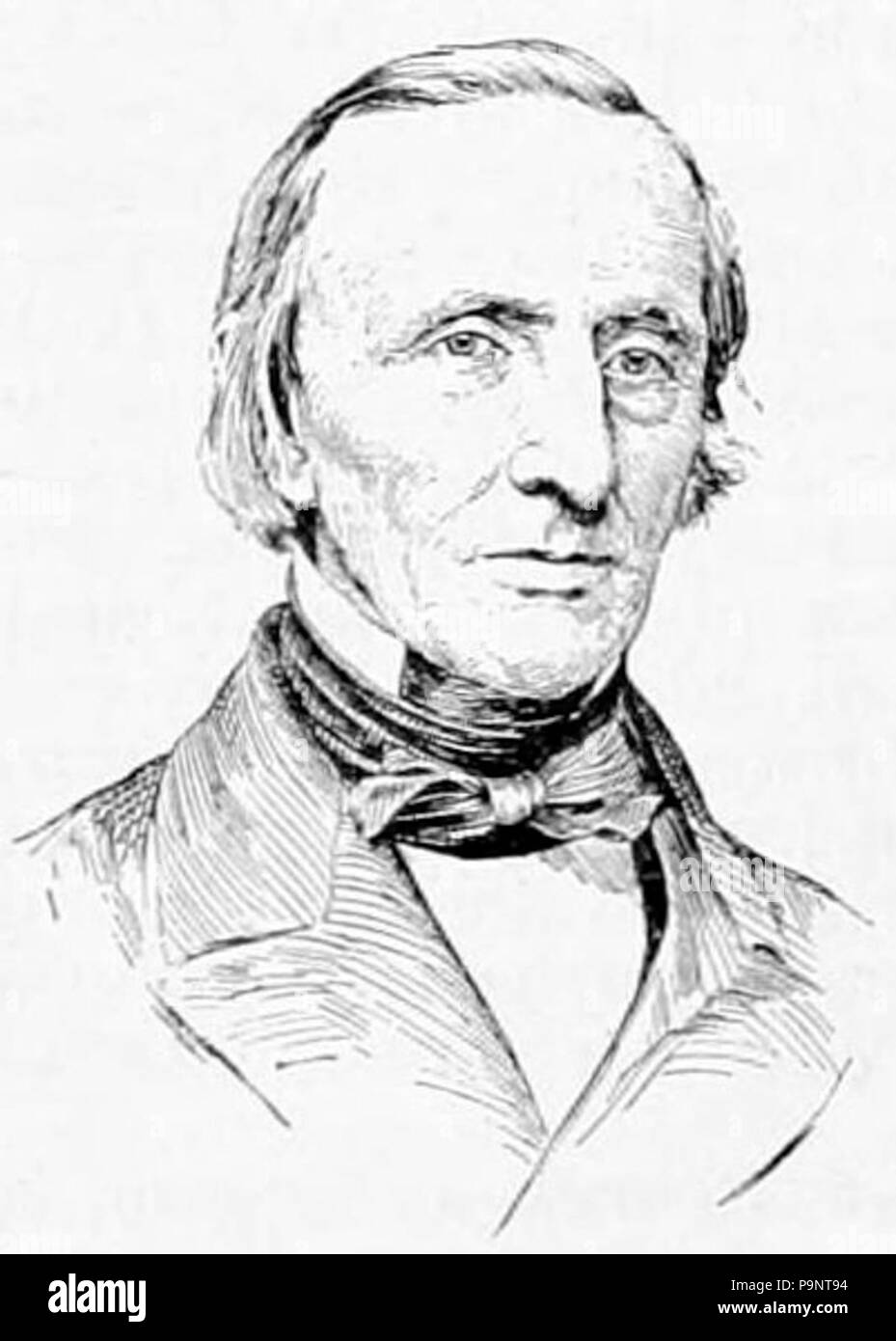 . Portrait drawing of the head of United States Lutheran theologian ...