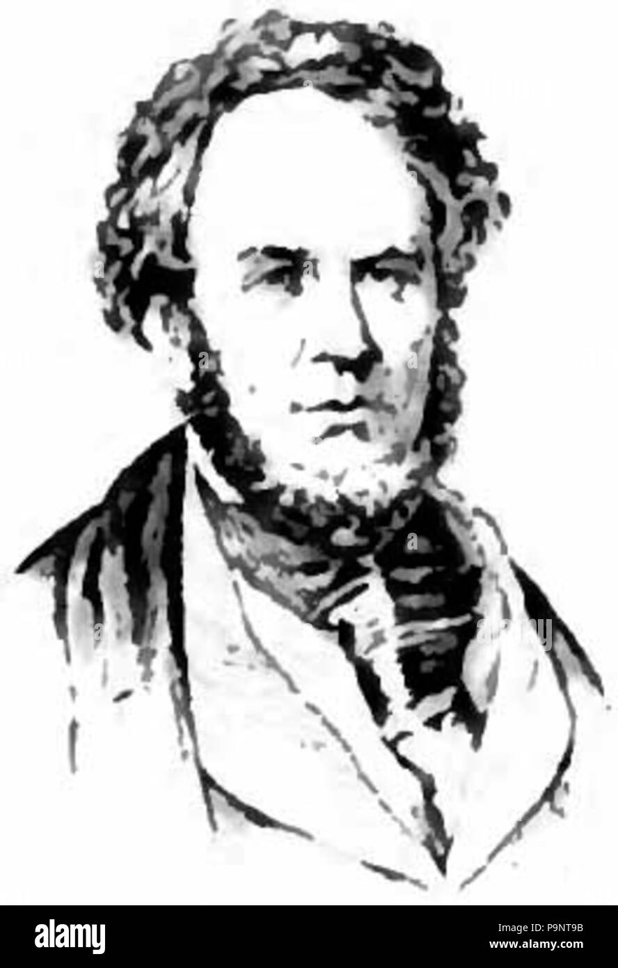 . English: Portrait drawing of Henry Rowe Schoolcraft, ethnologist ...