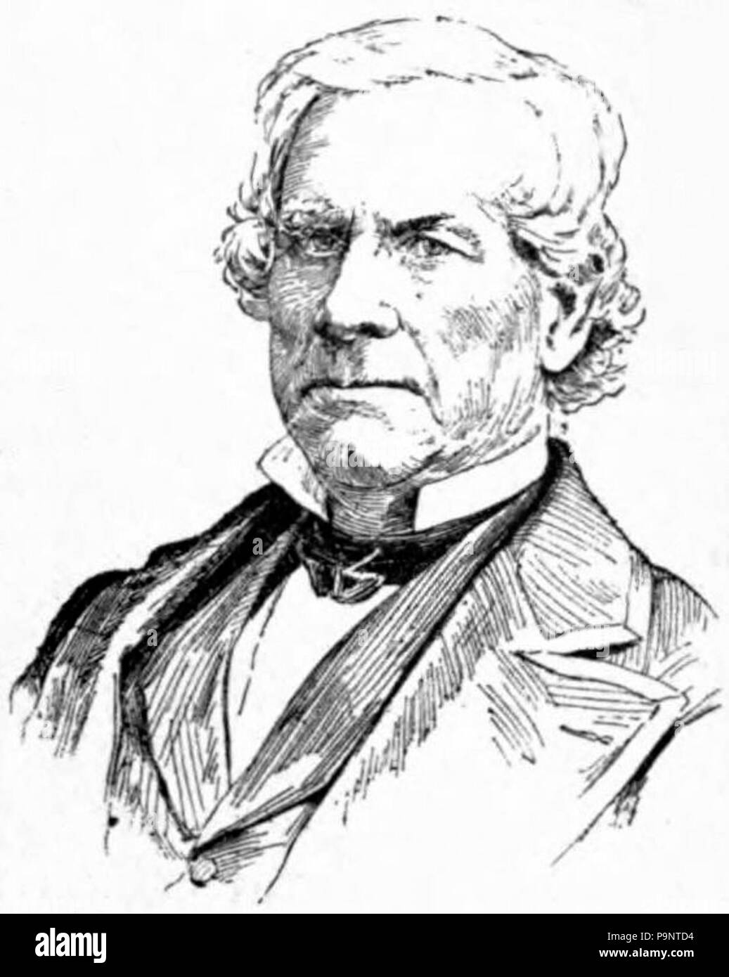 . Portrait drawing of U.S. political manager and journalist Thurlow ...