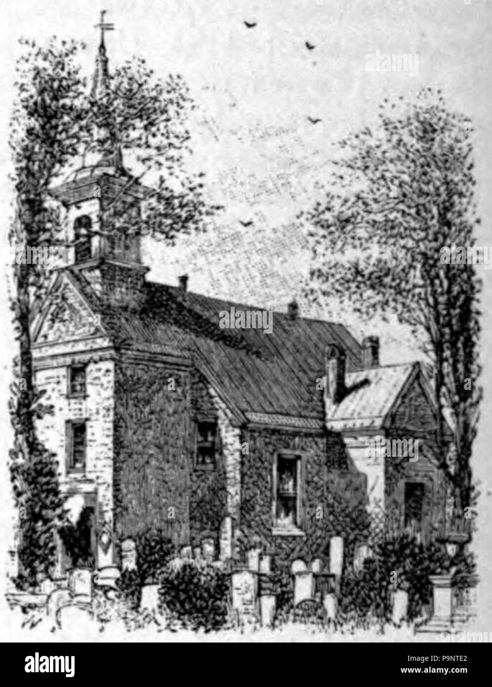 Old swedes church philadelphia Black and White Stock Photos & Images ...