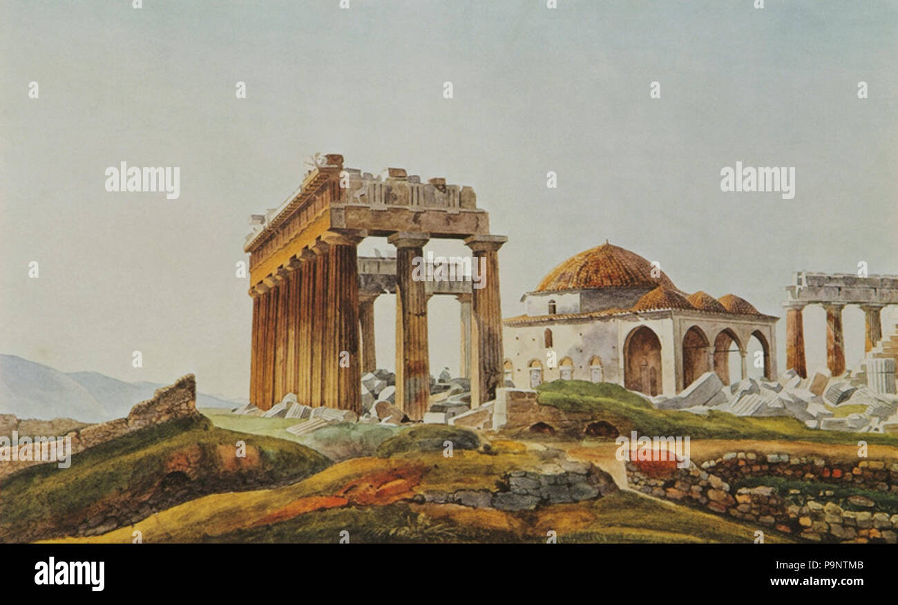 164 Athens The mosque in the Parthenon, from the north - east - Peytier ...