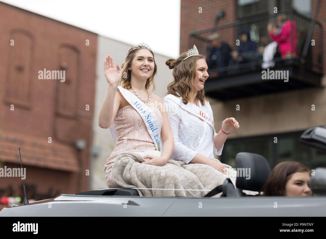 Holland, Michigan, USA - May 12, 2018 Beauty queens Miss sand lake, on ...