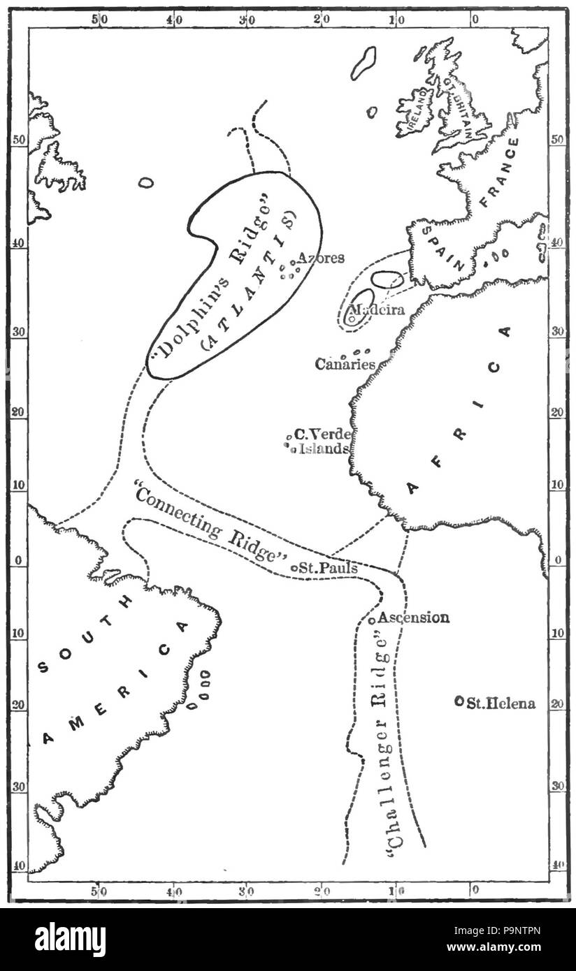 164 Atlantis - The Antediluvian World 1882 p047 Stock Photo - Alamy