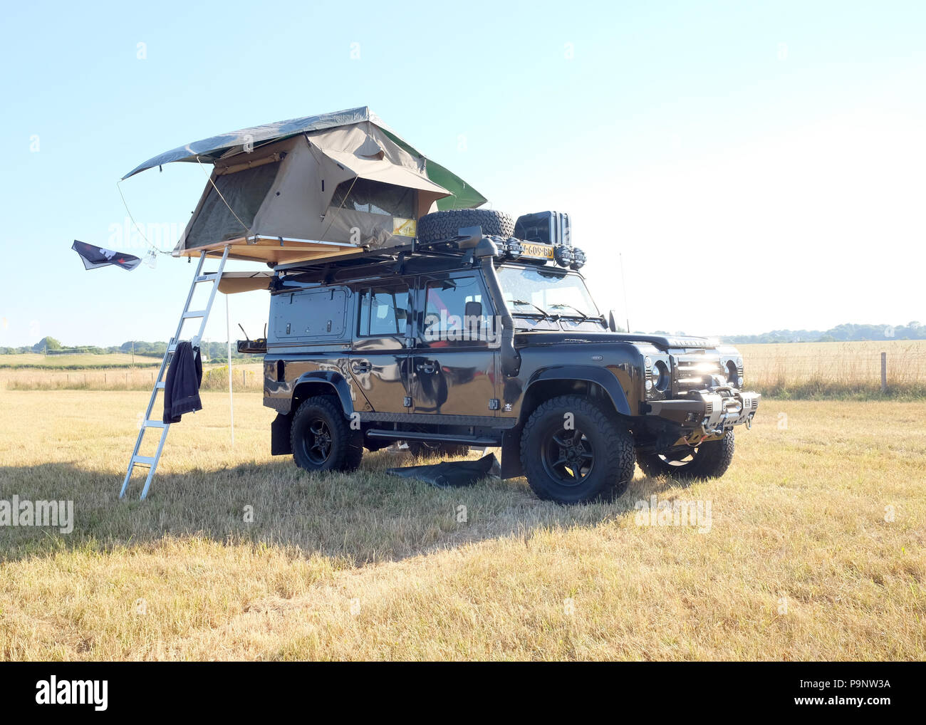 July 2018 - Land rover 110 camper in the field for the 25th Goodwood ...