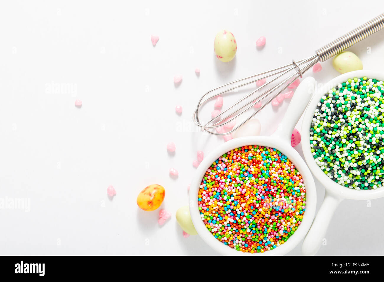 back ground Food decoration concept colorful SPARKLING sugar on with ...