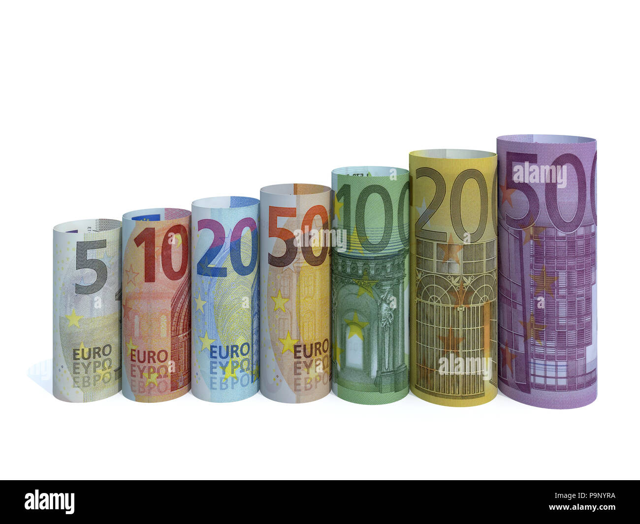 Euro bank notes cash Cut Out Stock Images & Pictures - Alamy