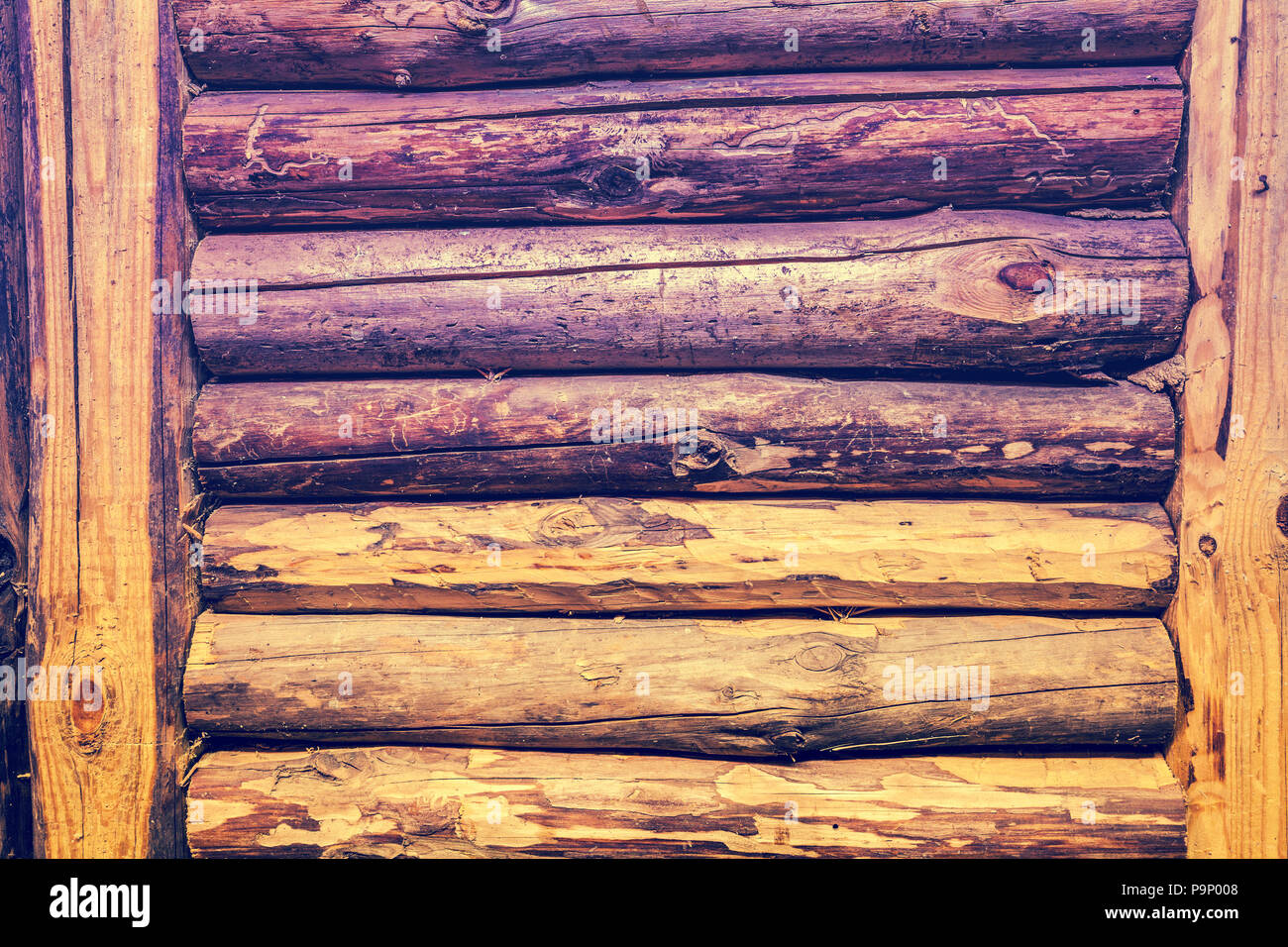 Wood Log Wall Background. Gradient color Stock Photo - Alamy