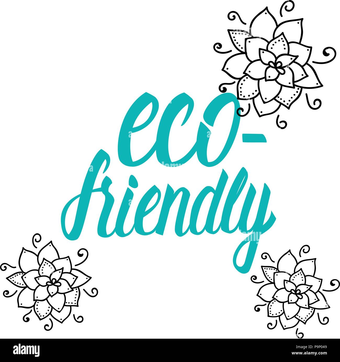 Vector Eco friendly inscription lettering sign Stock Vector Image & Art ...
