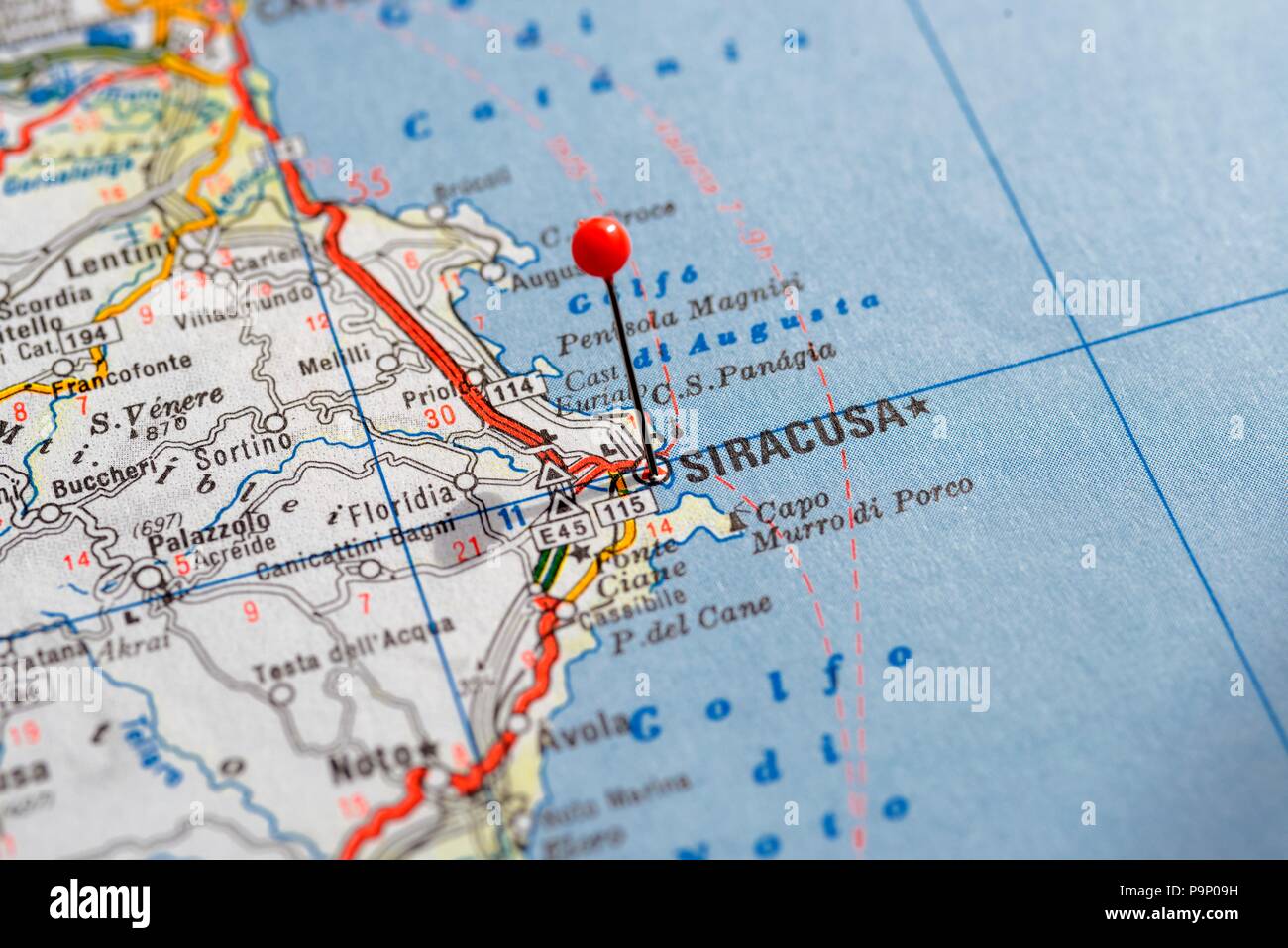 Map of siracusa hi-res stock photography and images - Alamy