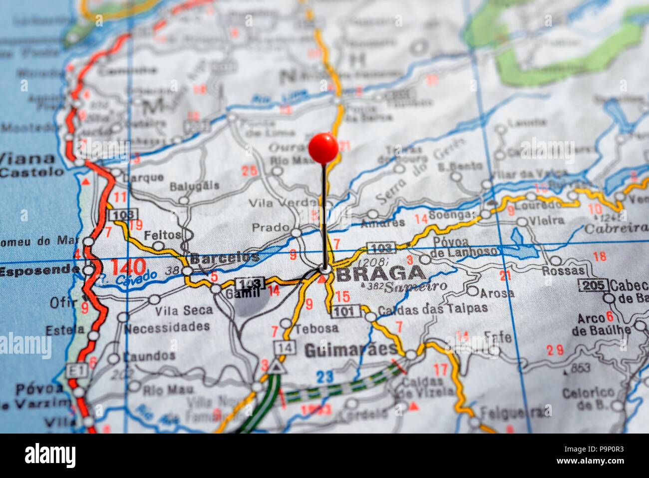 Map of braga hi-res stock photography and images - Alamy