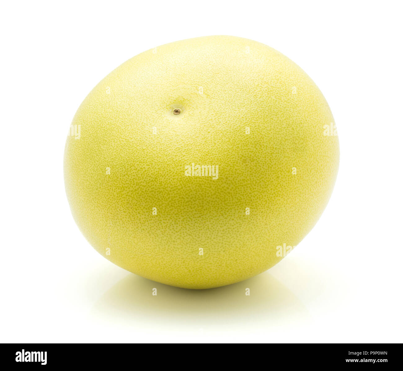 One yellow pamelo isolated on white background Stock Photo - Alamy