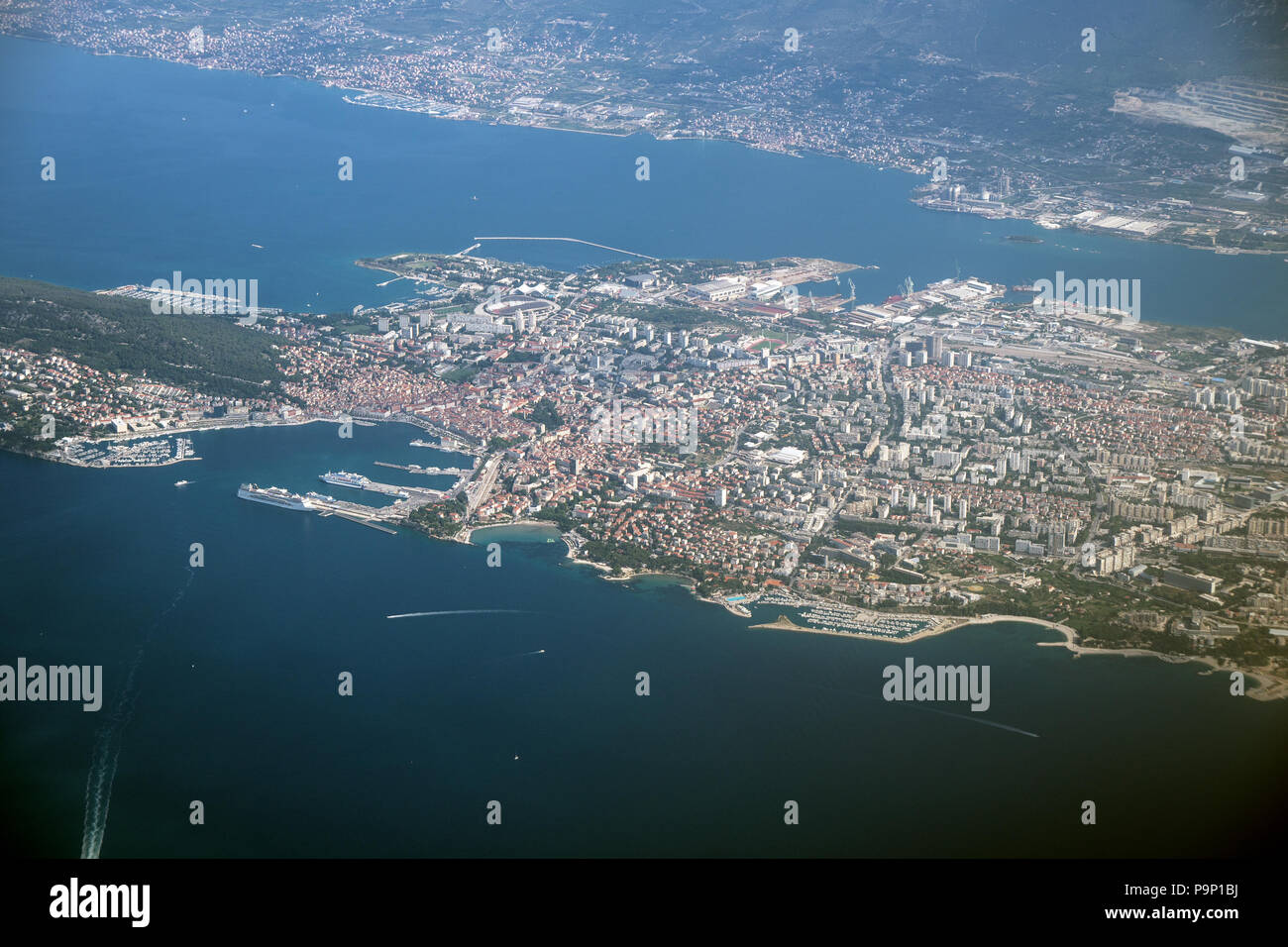 Aerial view of Split city in Croatia Stock Photo - Alamy