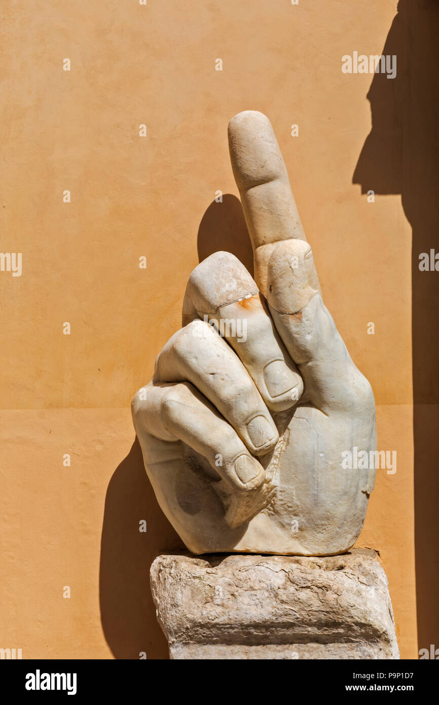 Hand of colossal statue rome hi-res stock photography and images - Alamy