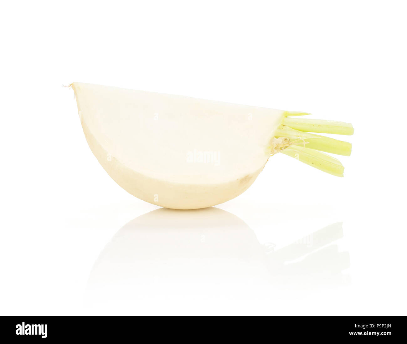 White radish one piece isolated on white background Stock Photo - Alamy