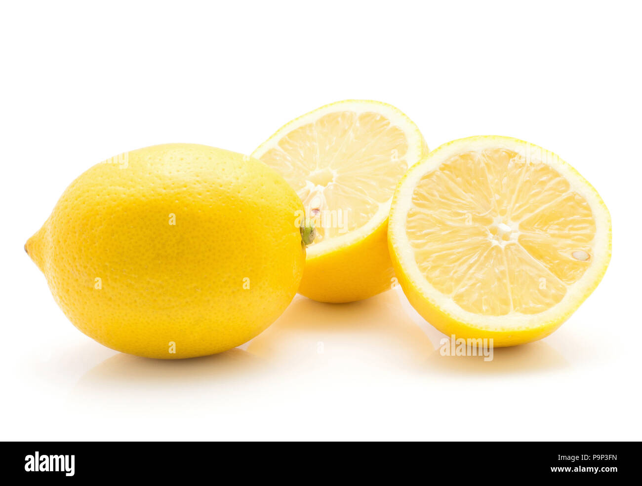 Halved fresh lemon halves two hi-res stock photography and images - Alamy