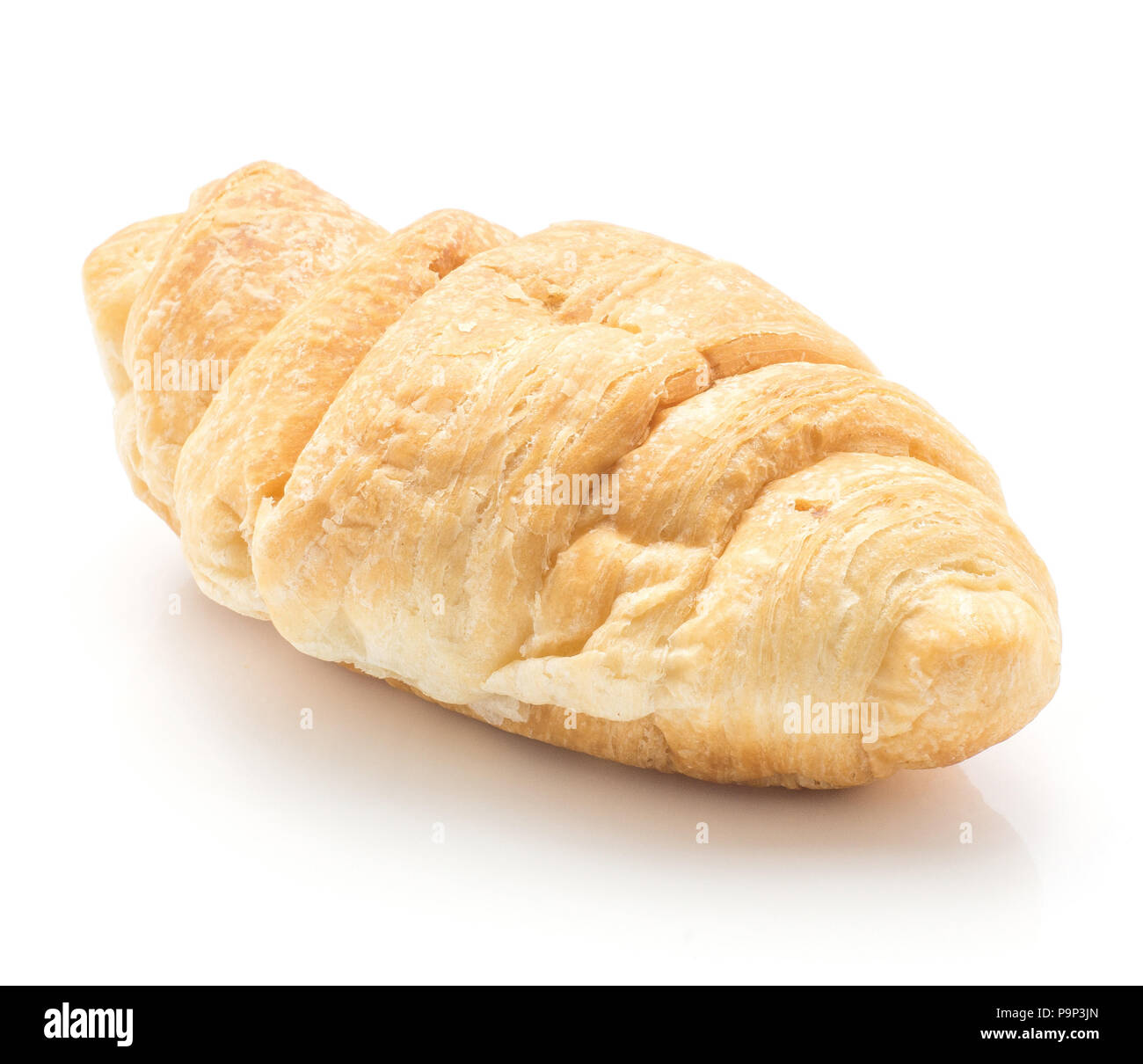 One baked croissant or cornetto isolated on white background Stock ...