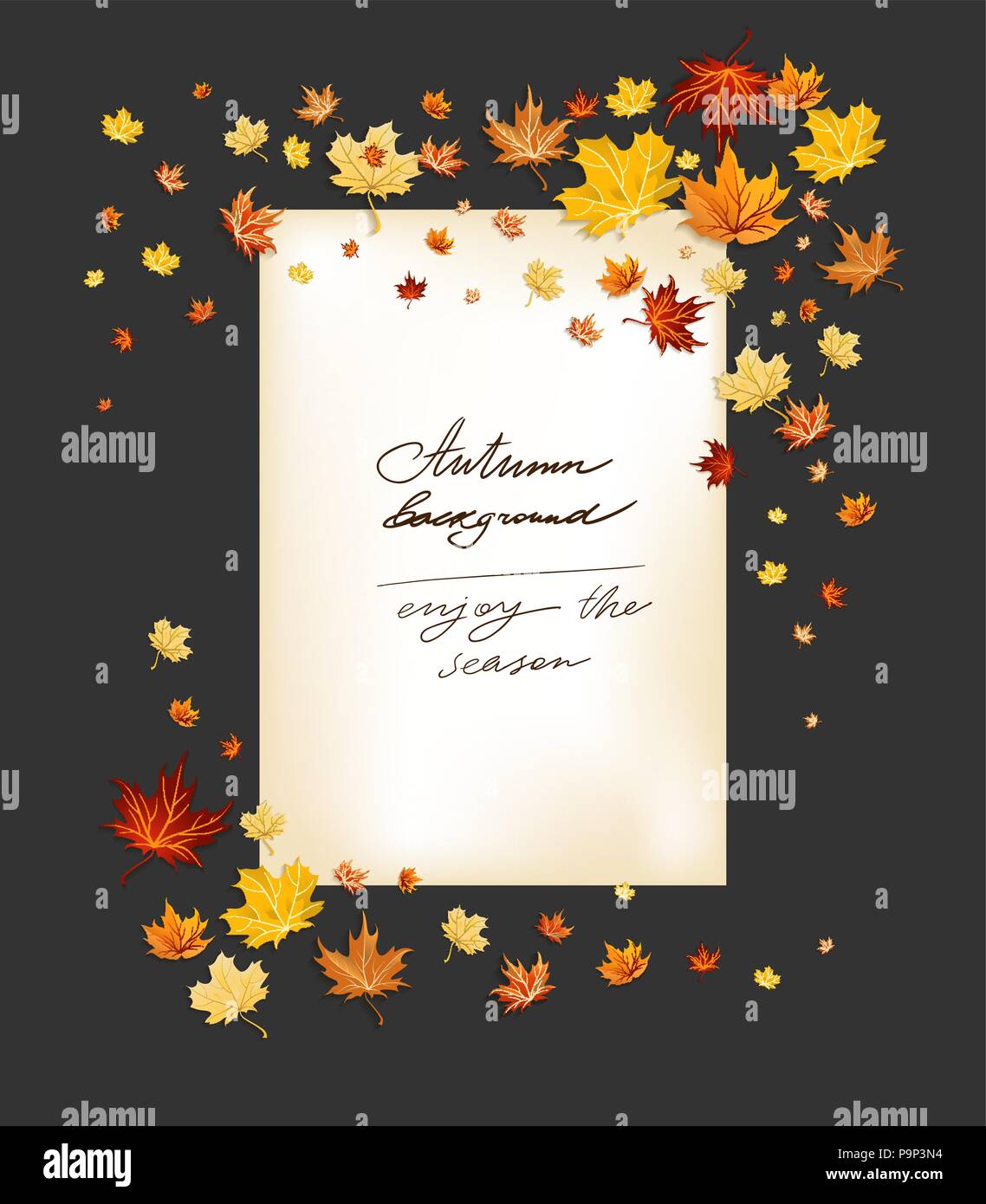 Leaf dark background Stock Vector Images - Alamy