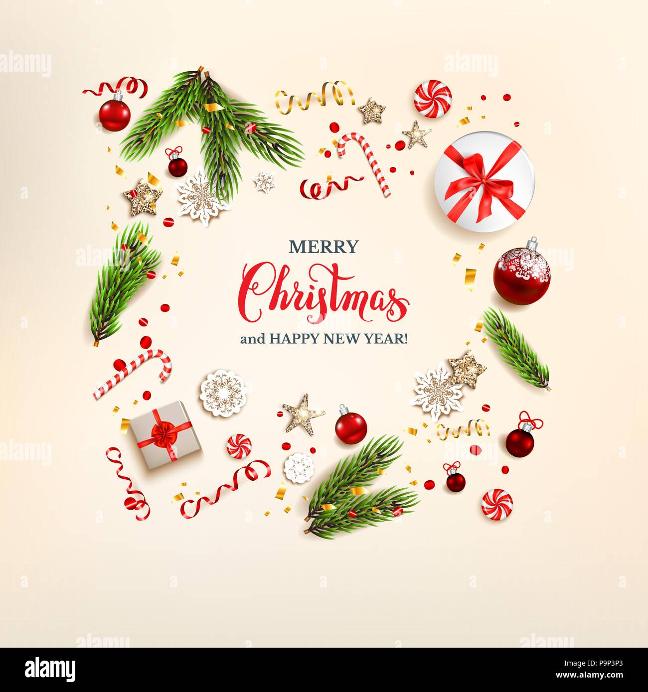 Festive christmas background top Stock Vector Images - Alamy
