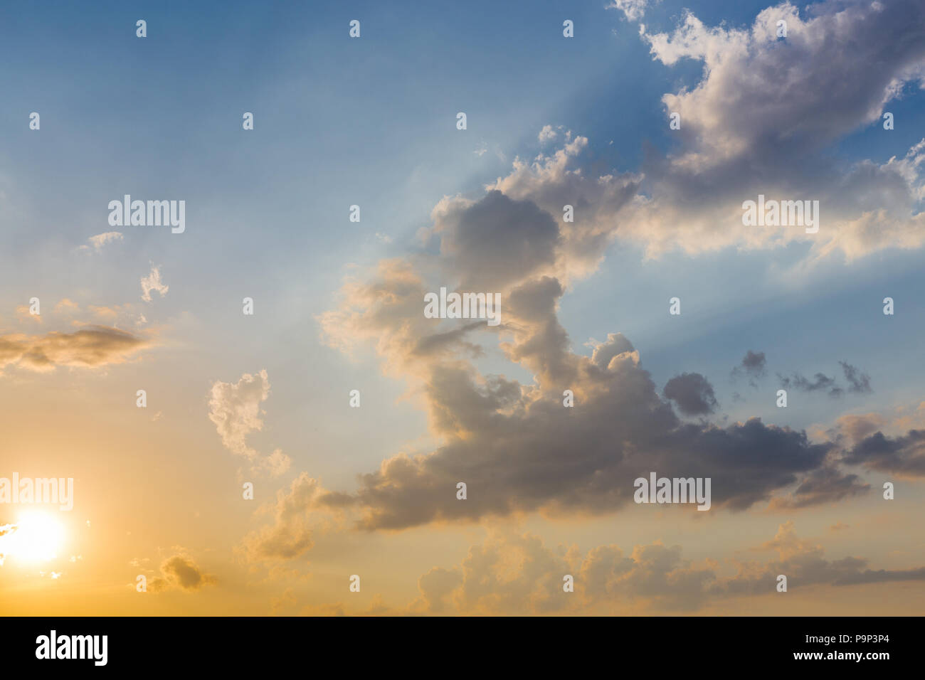 background of sky at sunset Stock Photo - Alamy