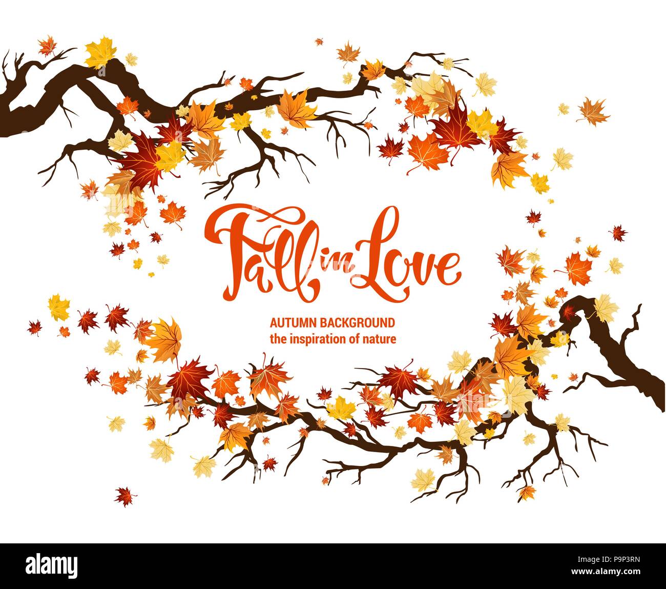Nature fall template Stock Vector Image & Art - Alamy