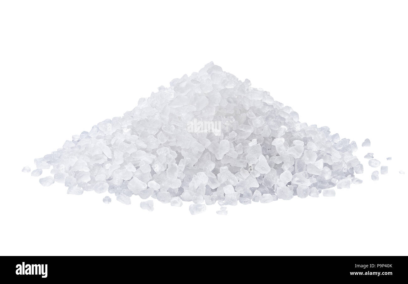 heap of salt isolated on white background with clipping path Stock ...