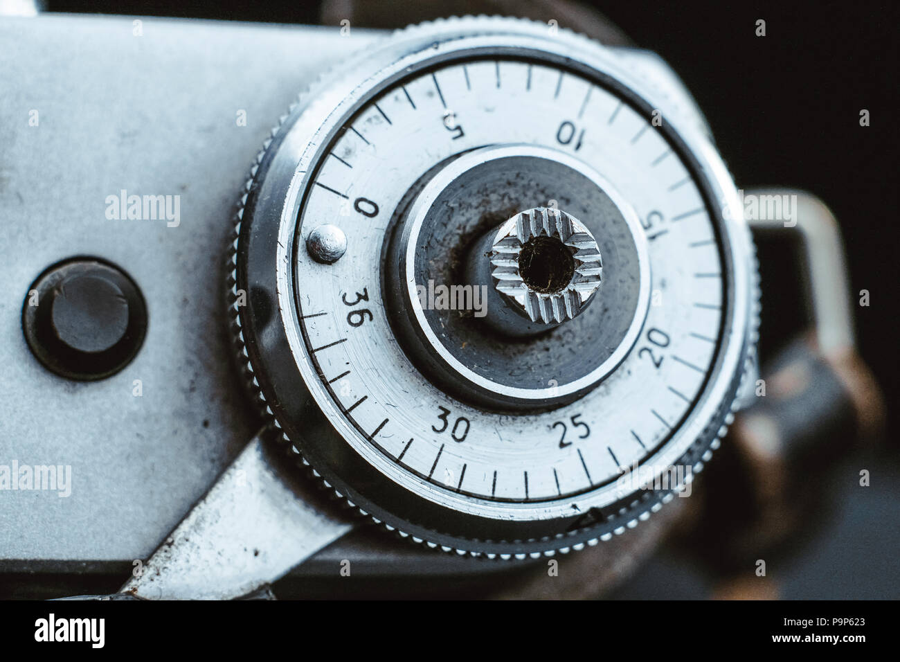 Dusty Old Soviet camera close-up macro details Stock Photo - Alamy